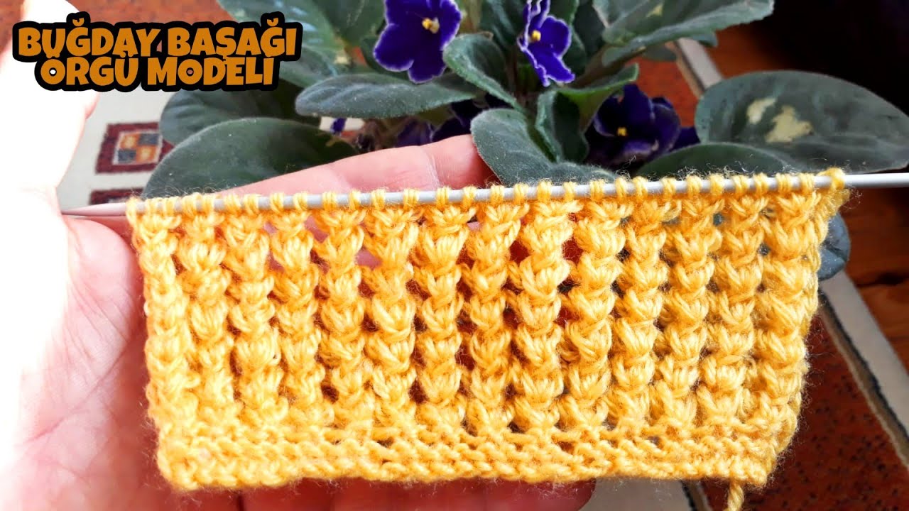 Buğday Başağı Örgü Modeli Nasıl Örülür? - Örgü Modelleri - orgumodelleri.de